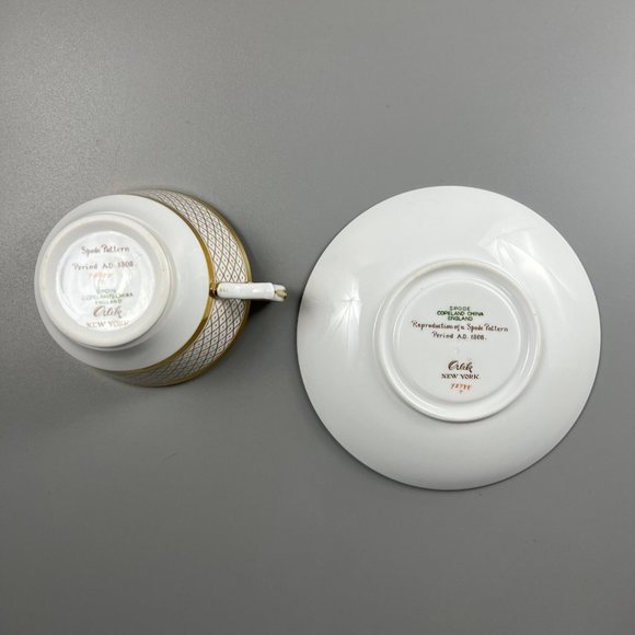 Spode | Dining | Spode Copeland China England Orlik New York Y5788 Gold Lattice Tea Cup Saucer ...